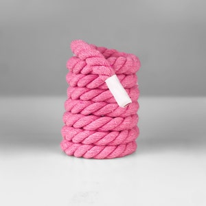 Chunky Laces 14mm Thick Cotton Rope Lace Bubblegum Pink With White Tips ...