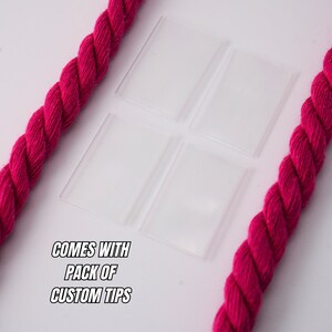 Chunky Laces 10mm Thick Cotton Rope Shoelaces Hot Pink With White Tips ...