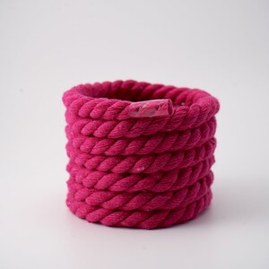 Chunky Laces 10mm Thick Cotton Rope Shoelaces Hot Pink With White Tips ...