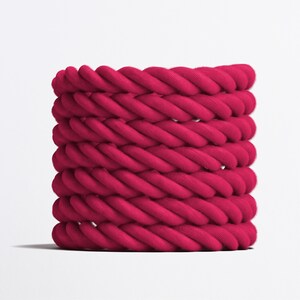 Chunky Laces 10mm Thick Cotton Rope Shoelaces 2pcs, Hot Pink With Clear ...