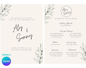 Entourage Invitation - Etsy
