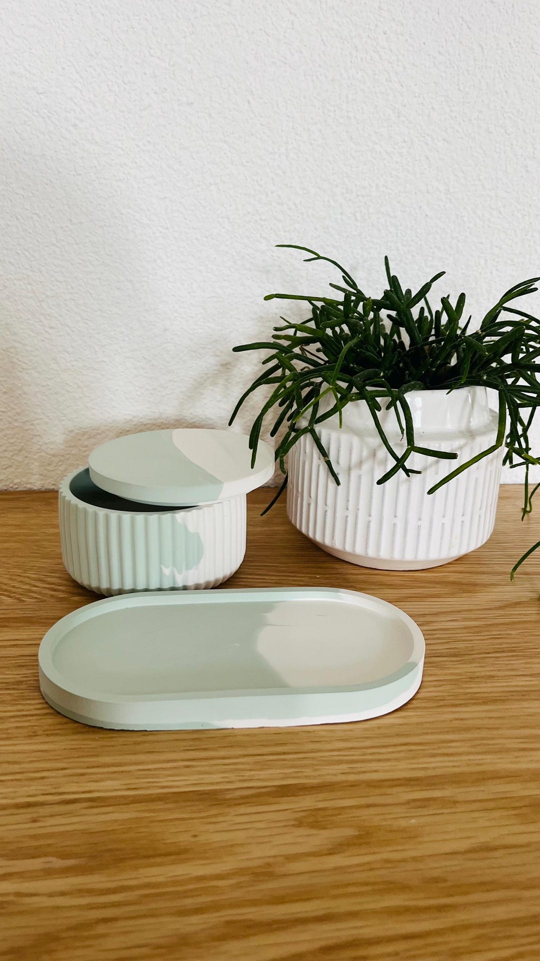 Decorative Plate & Box With Lid /hand-cast - Raysin/ to Give as a Gift ...