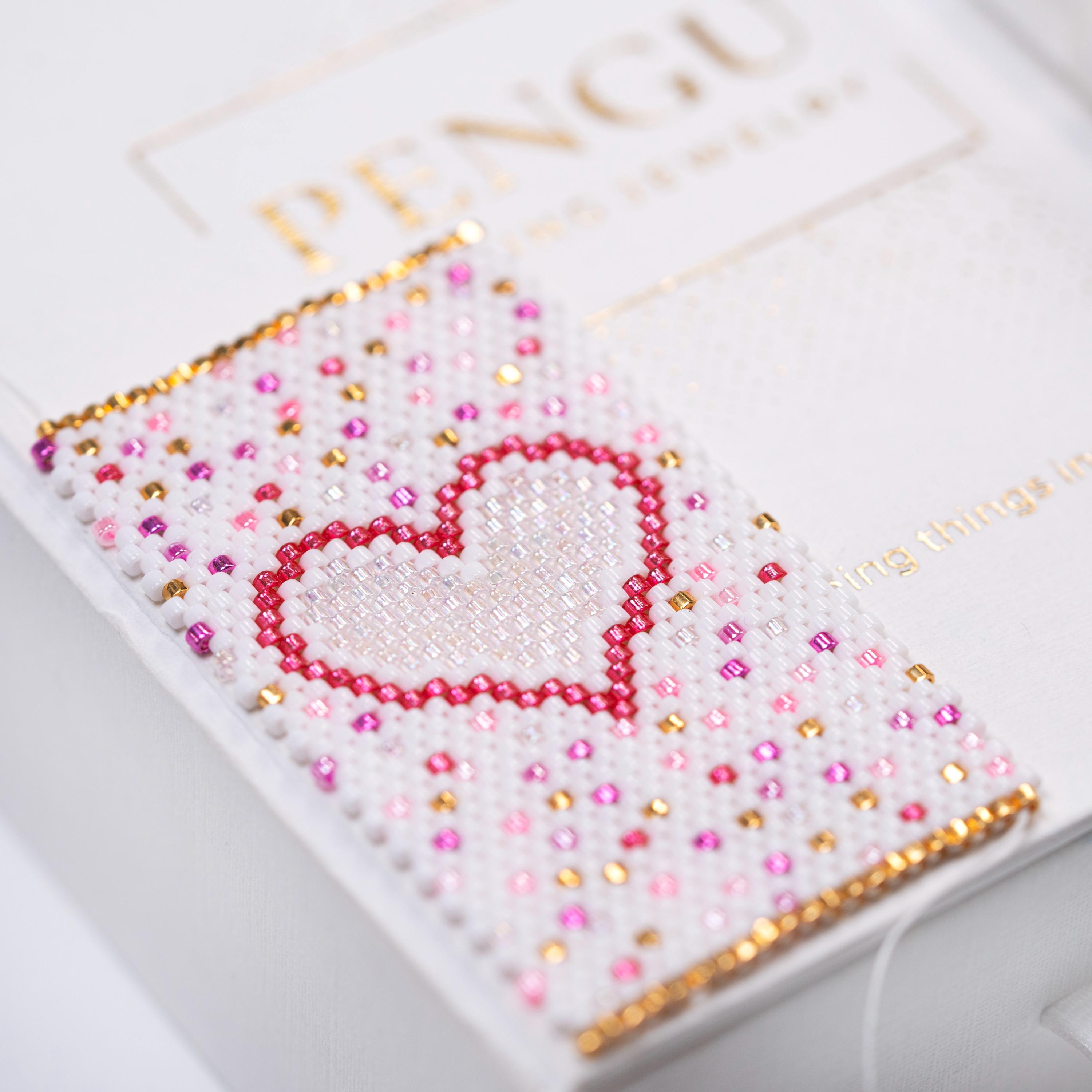 Love Heart Pen Wrap Beading Pattern for Pilot G2 – Miyuki Peyote ...