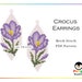 Beaded CROCUS Earrings as Brick Stitch Seed Bead Pattern - Brick Stitch ...
