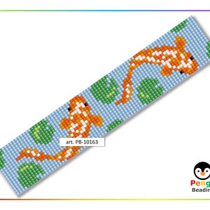 Beaded KOI Fish Loom Bracelet - Miyuki Delica Beading Pattern PB-10163 ...