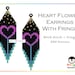 Beaded Heart Flower as Seed Bead Fringe Earrings Pattern - Etsy