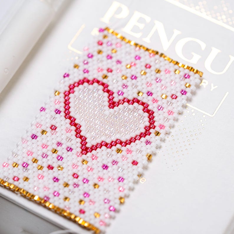 Love Heart Pen Wrap Beading Pattern for Pilot G2 – Miyuki Peyote ...