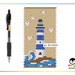Beaded LIGHTHOUSE Pen Wrap as Peyote Seed Bead Pattern - Peyote Pen ...
