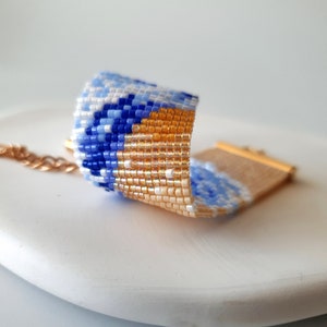 Beaded the GREAT WAVE Loom Bracelet - Miyuki Delica Beading Pattern PB ...