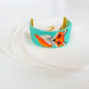 Beaded the FOX Loom Bracelet - Miyuki Delica Beading Animals Pattern PB ...