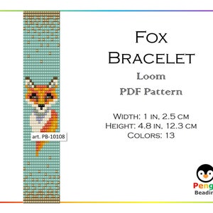 Beaded the FOX Loom Bracelet - Miyuki Delica Beading Animals Pattern PB ...