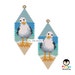 Beaded SEAGULL Earrings - Miyuki Brick Stitch Beading Pattern PB-10292 ...