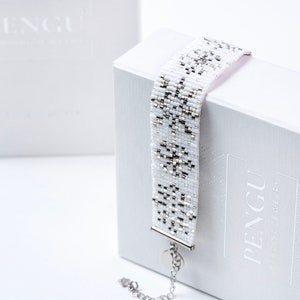 Beaded Snowflakes Loom Bracelet - Miyuki Delica Beading Pattern PB ...