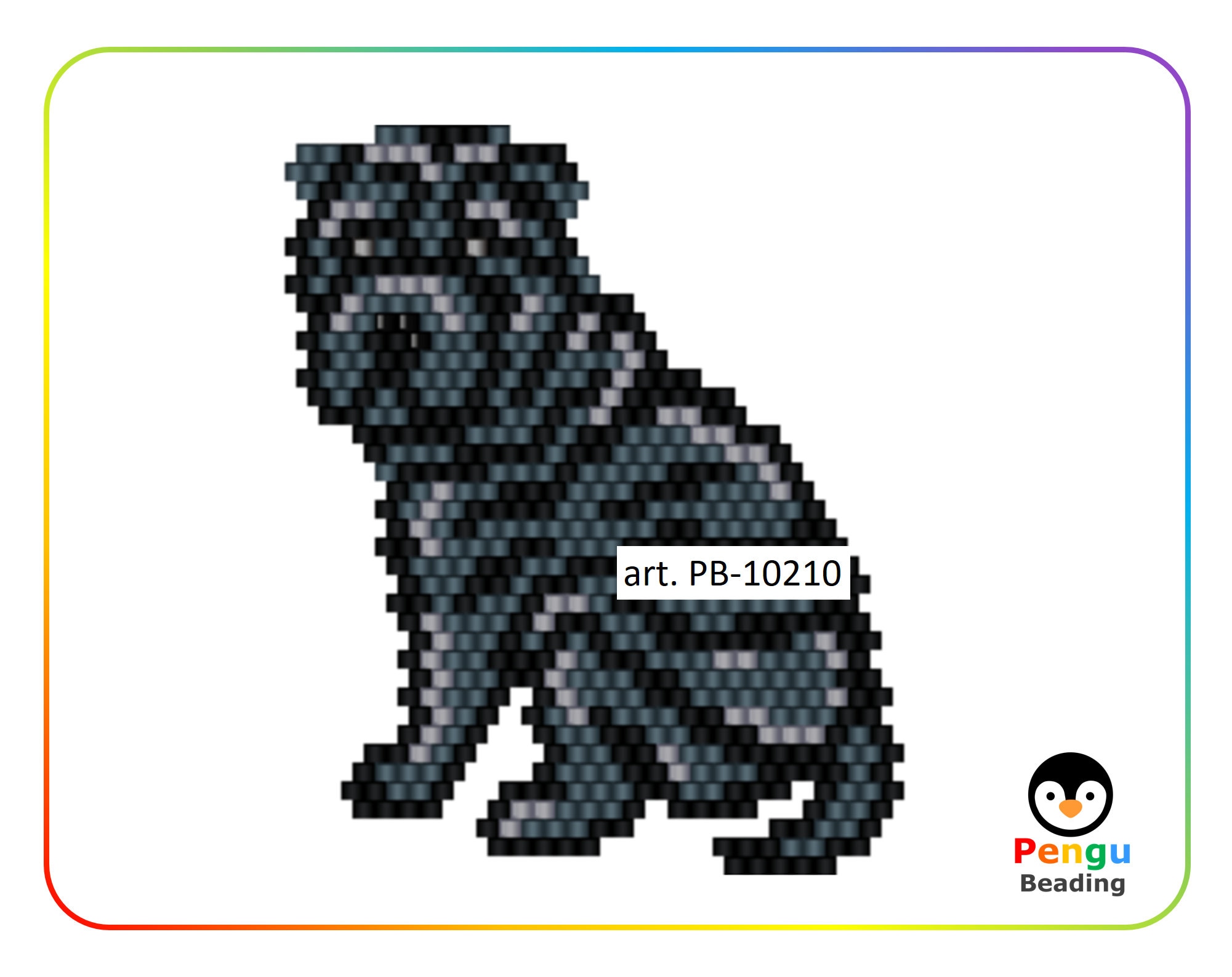 Beaded Shar Pei Brooch Bead Pattern - Miyuki Brick Stitch Beading ...