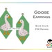 Beaded GOOSE Earrings as Brick Stitch Seed Bead Pattern - Brick Stitch ...