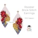 Beaded Rooster Bird Earrings - Miyuki Brick Stitch Beading Pattern PB-10277 - Etsy