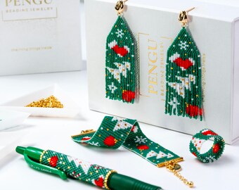 Penguin in Hat Miyuki Brick Stitch Beading Pattern - Etsy