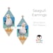 Beaded SEAGULL Earrings - Miyuki Brick Stitch Beading Pattern PB-10292 ...
