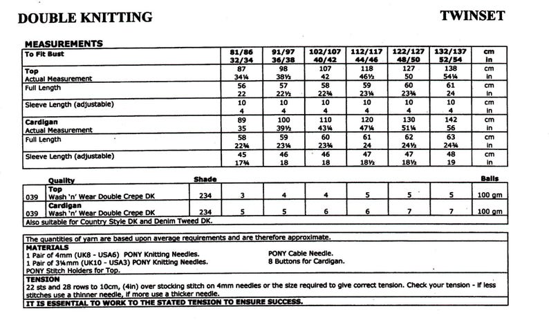 KNITTING PATTERN WOMENS Easy Knit Cardigan & Jumper Dk 32 - 54 Inch ...