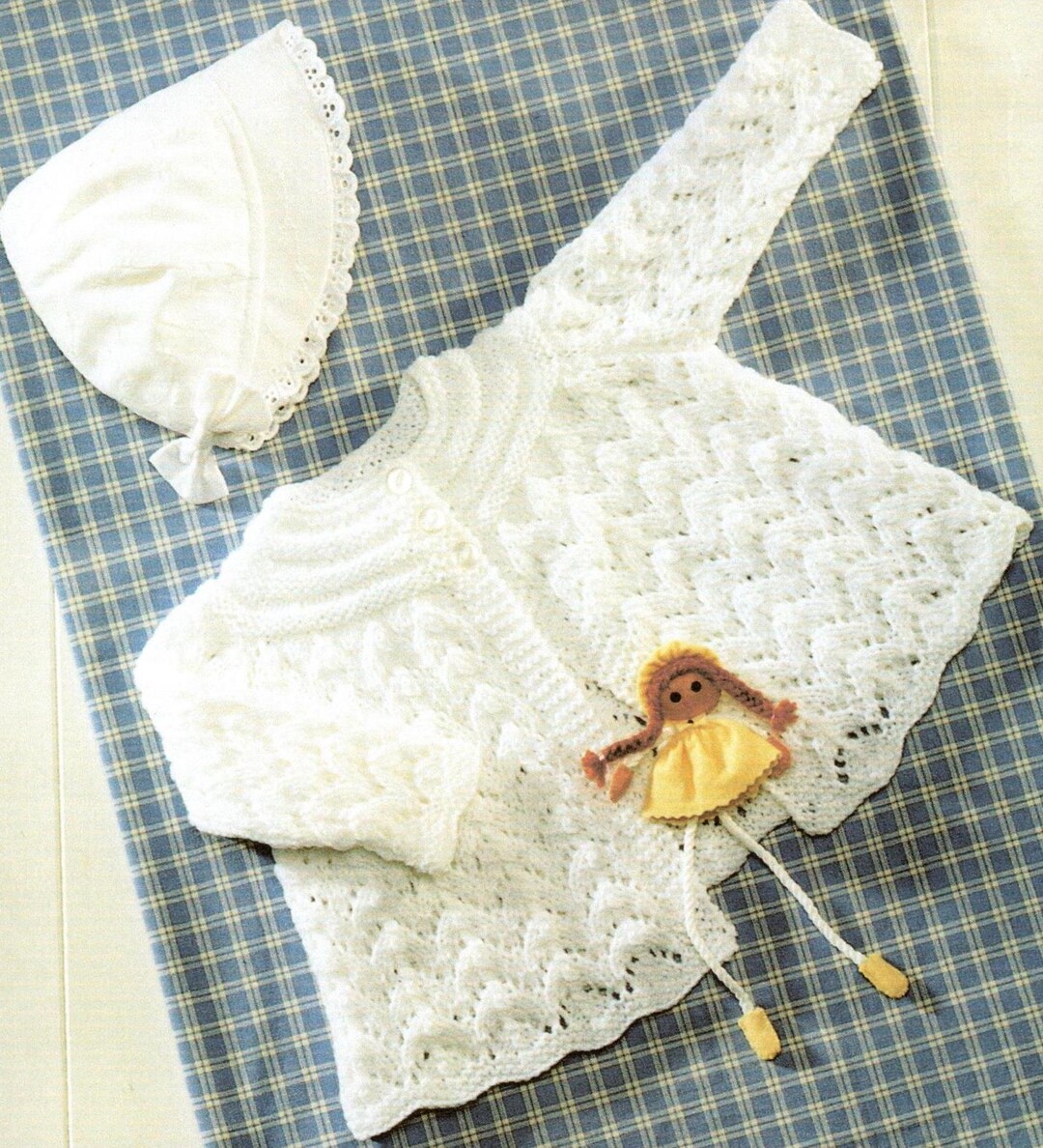 KNITTING PATTERN BABY Matinee Coat / Jacket Dk Pattern 16 - 20 Inch ...