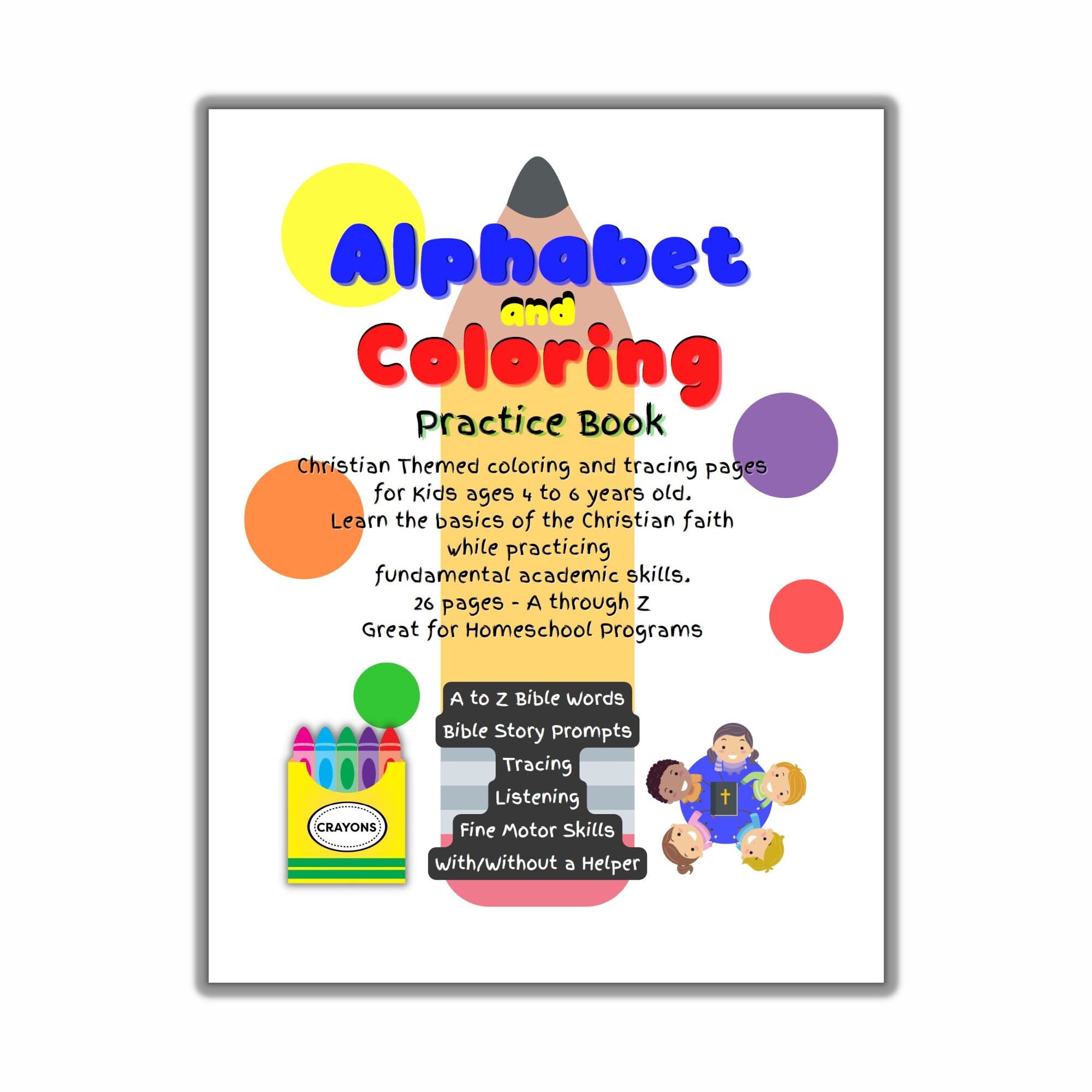 Alphabet and Coloring Practice Book for Preschool and Kindergarten ...