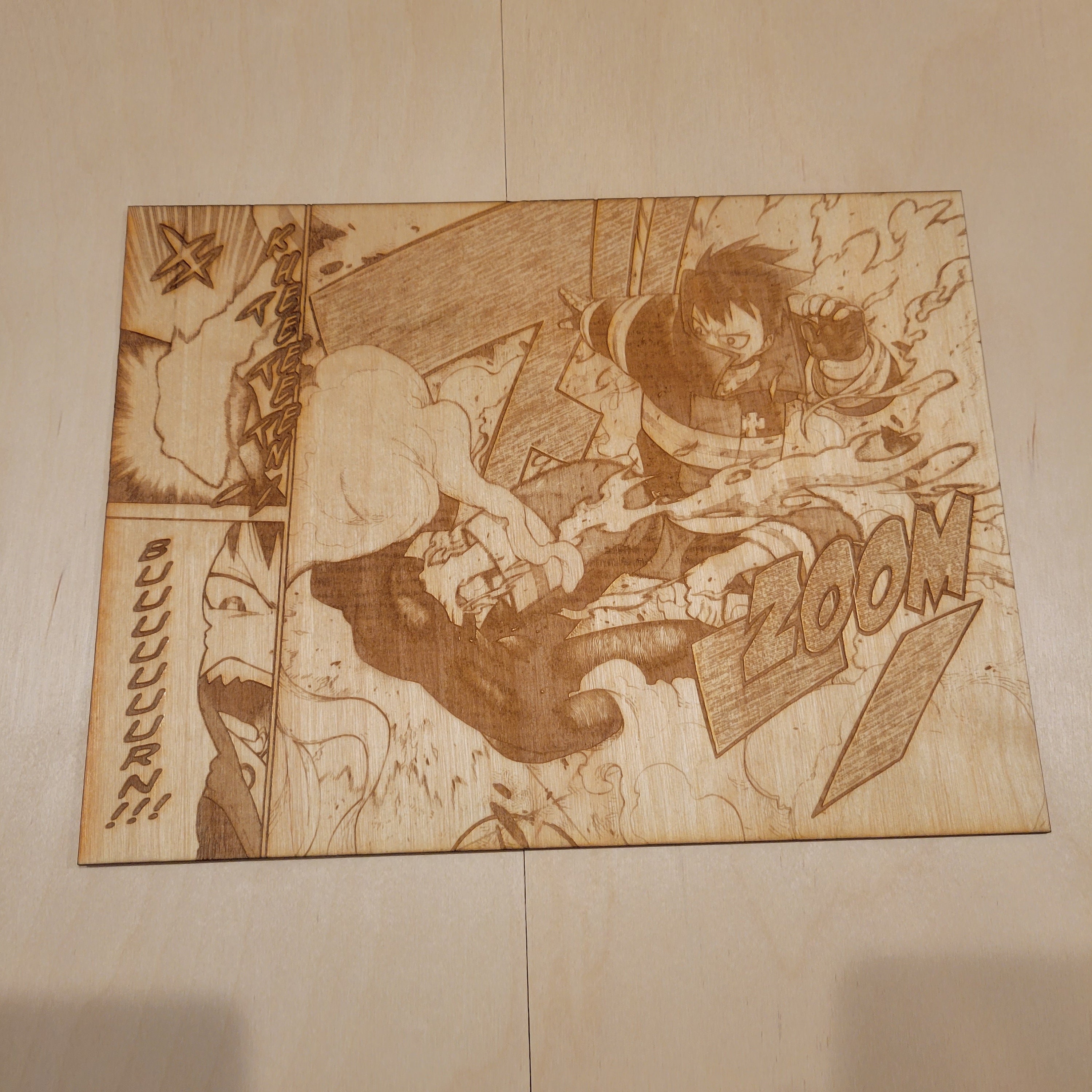 Custom Wooden Manga Panel Print - Etsy