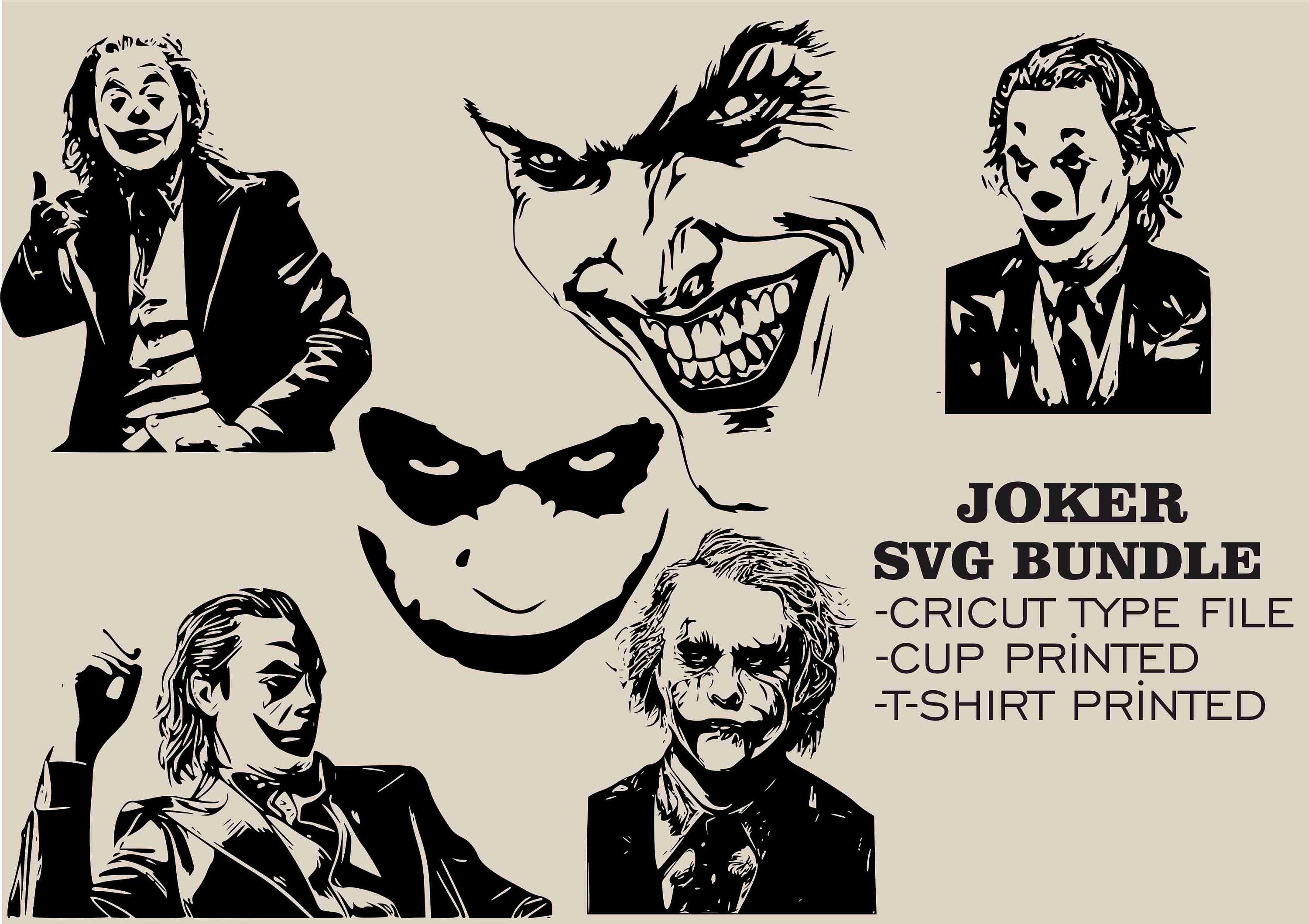 Joker Svg Bundle Joker Cricut Type File Joker Cup Printed - Etsy