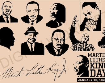 Martin Luther Silhouette Svg - Etsy