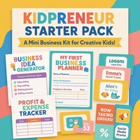 Printable Kids Business Plan | Entrepreneurship Workbook for Kids - Etsy