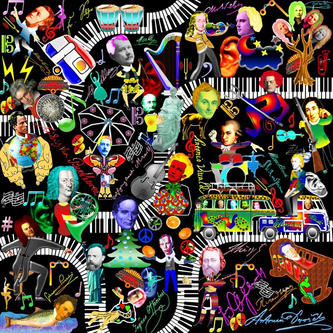 Digital Collage for Classical Music Opera Musical Fans Art Collage ...