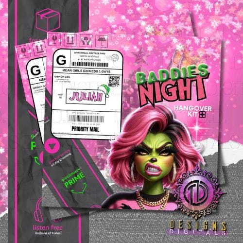 XMAS BADDIES Box CANVA Template, Editable, Christmas Eve Box, Digital ...