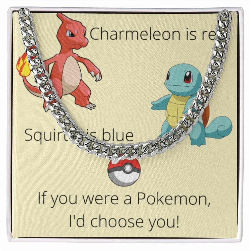 Pokemon Cuban Link Chain Necklace - Etsy