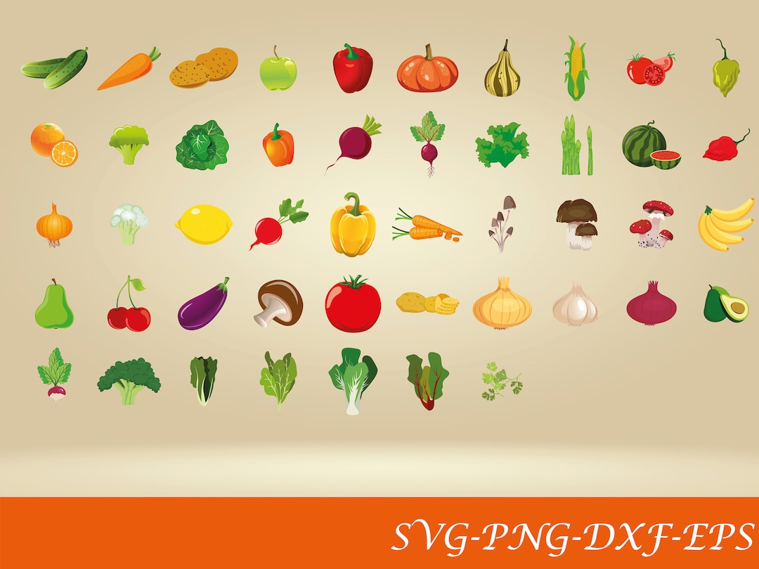 Vegetables Svg Bundle Fruits Svg Apple Svg Carrot - Etsy Australia