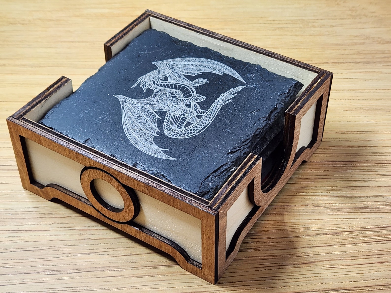 Square Laser Cut Coaster Holder SVG File, 3mm, Digital Product - Etsy