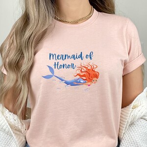 Mermaid of Honor Shirt, Custom Bachelorette Bridesmaid Beach Wedding ...