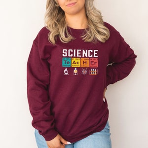 Science Teacher Periodic Table Sweatshirt Hoodie, Chemistry Physics ...