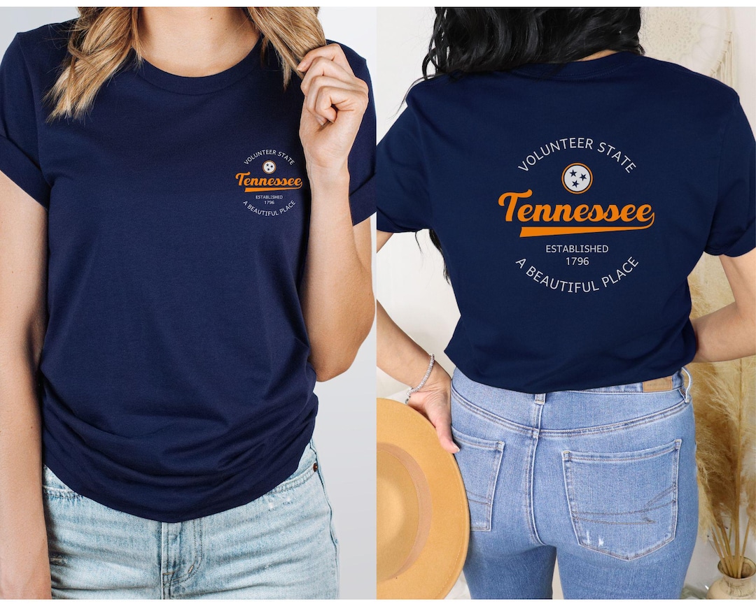 Tennessee Shirt Back Front Print TN State T-shirt Unisex TN Vols ...