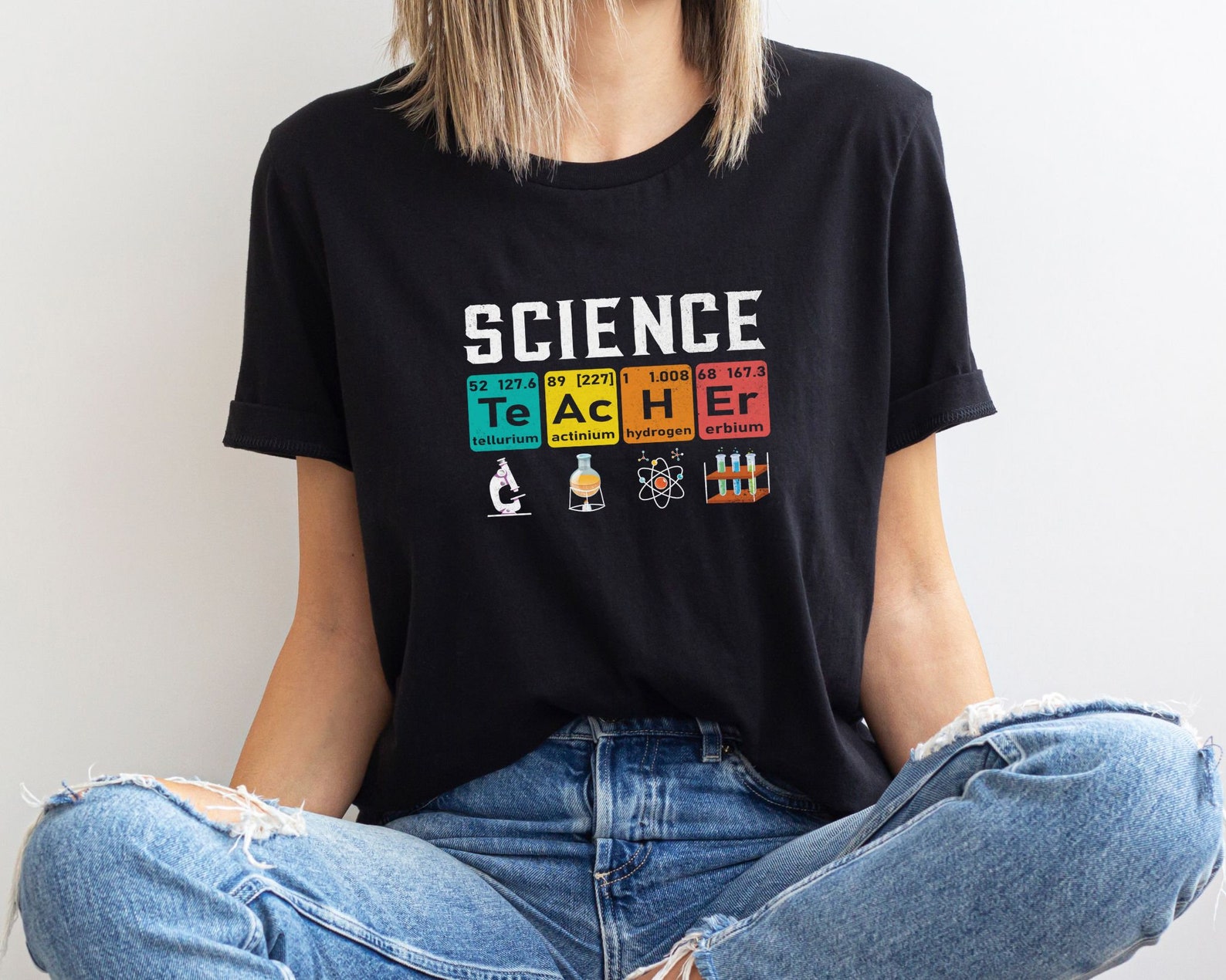 Science Teacher Periodic Table Unisex T-shirt, Chemistry Physics ...
