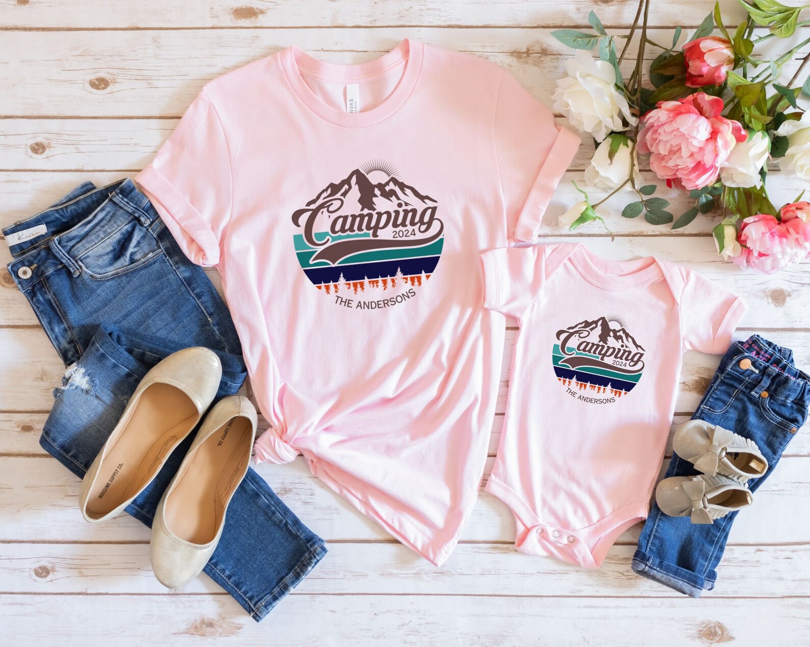 Custom Camping Shirts, Personalized Family Group Mom Dad Kids Girl Boy ...