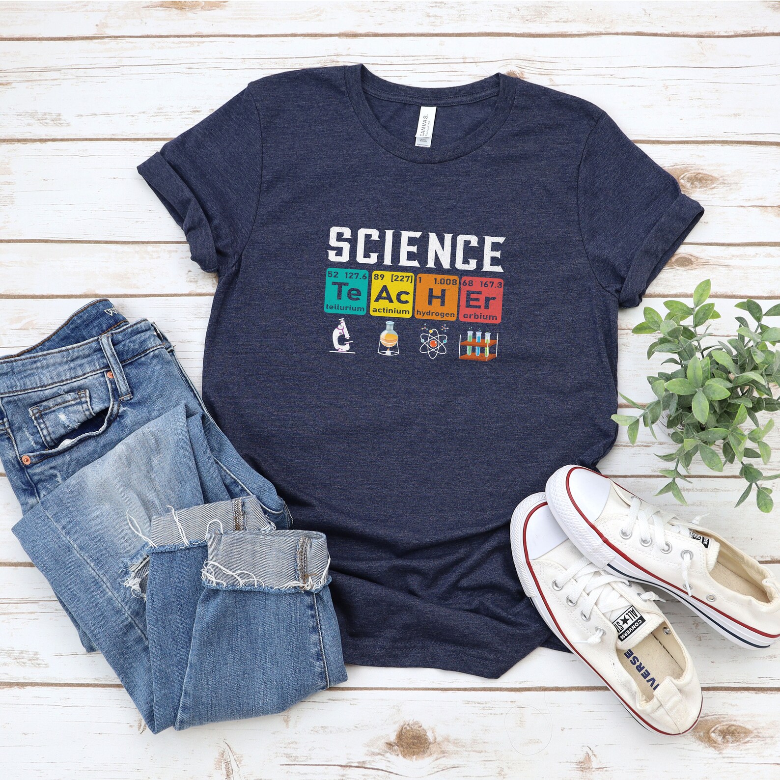 Science Teacher Periodic Table Unisex T-shirt, Chemistry Physics ...