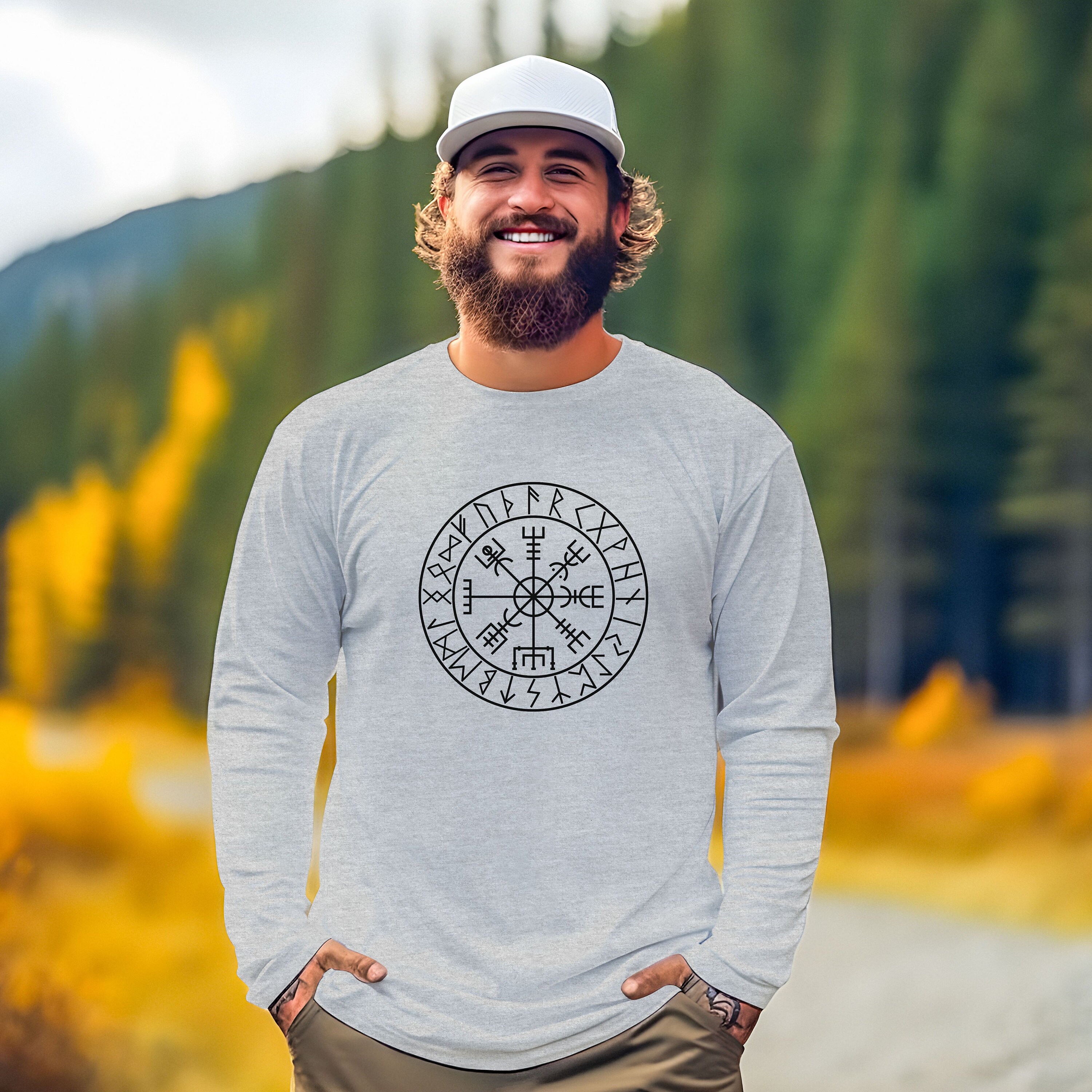 Celtic Runes T-shirt, Long Sleeve Tee, Icelandic Travel Gift, Nordic ...