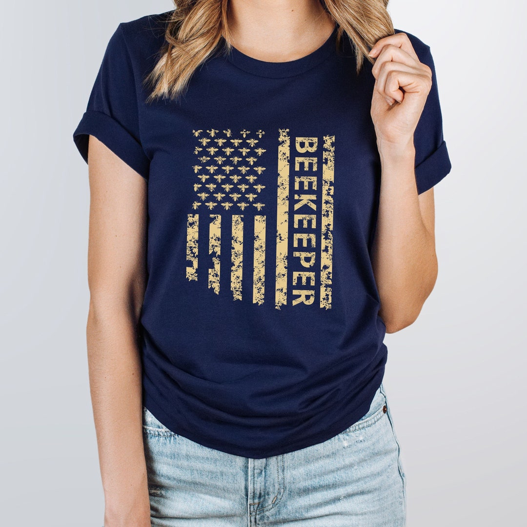 Beekeeper Flag Bronze Unisex T-shirt, Bee Keeping Association Matching ...