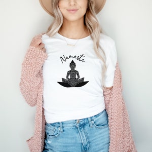 Namaste Shirt, Buddha Mandala Family Group Couple Baby Matching Yoga ...