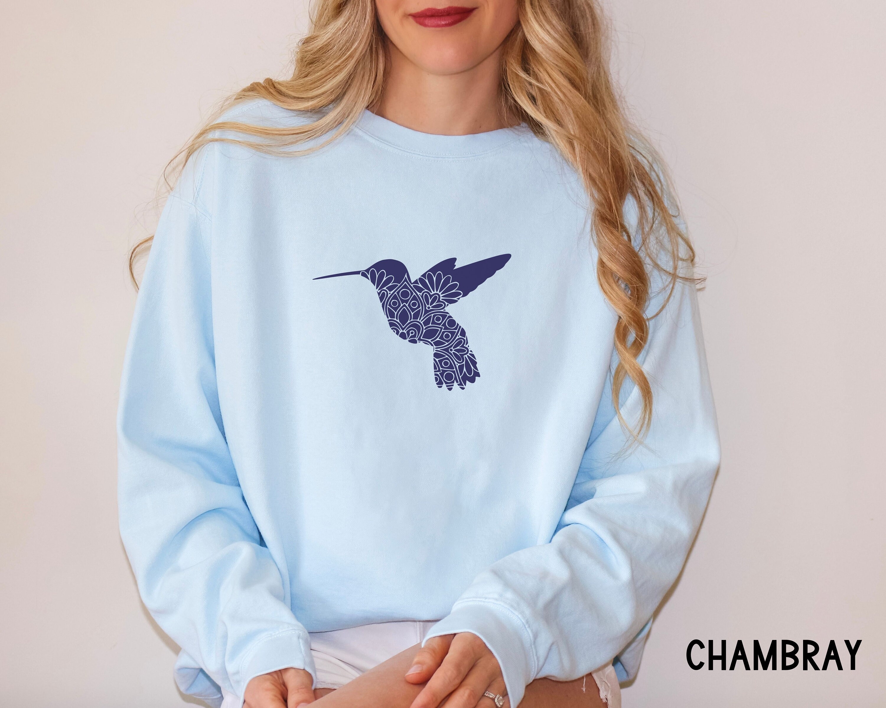 Comfort Colors® Hummingbird Mandala Sweatshirt, Cute Sweaters Aesthetic ...