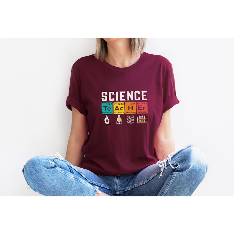 Science Teacher Periodic Table Unisex T-shirt, Chemistry Physics ...