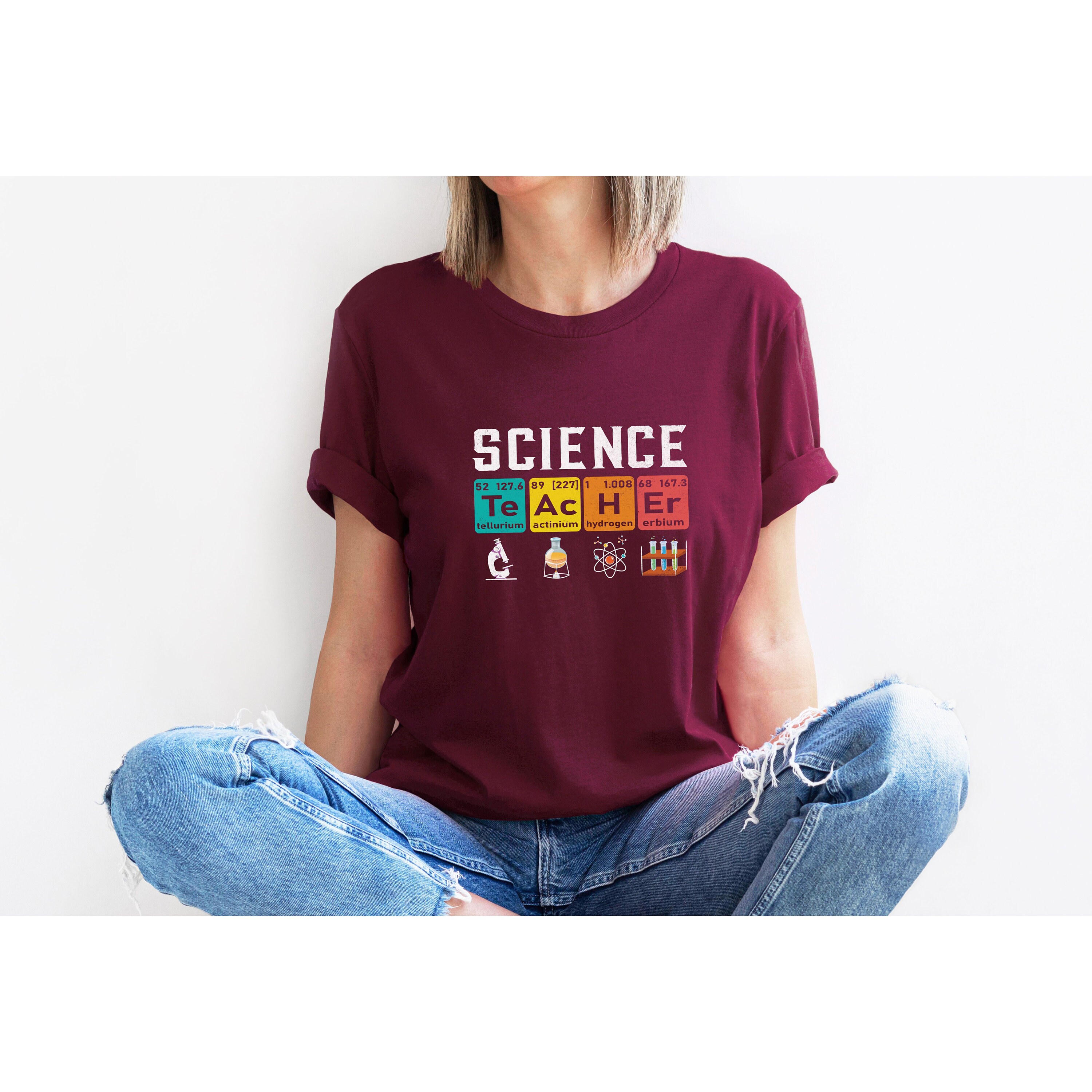Science Teacher Periodic Table Unisex T-shirt, Chemistry Physics ...