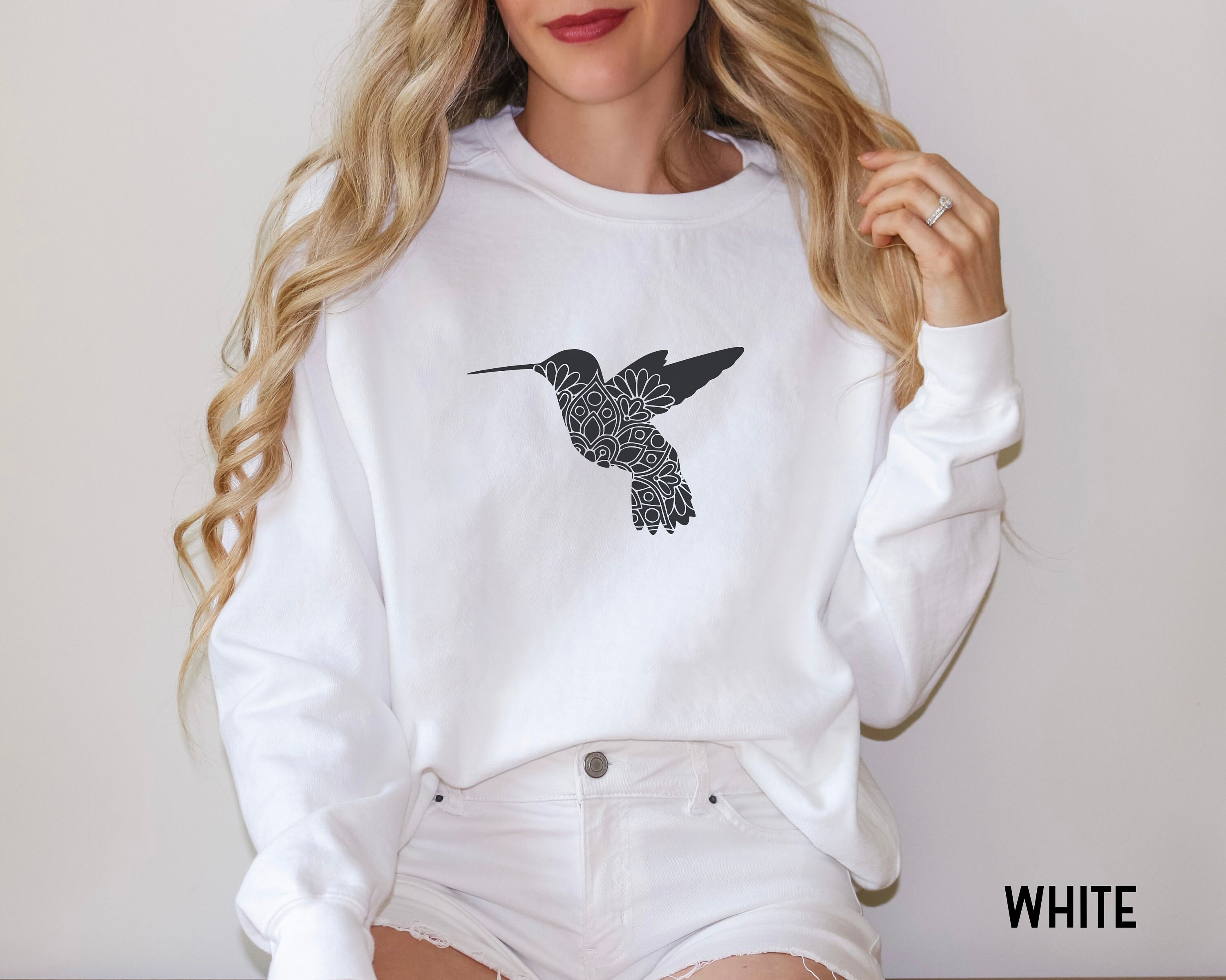 Comfort Colors® Hummingbird Mandala Sweatshirt, Cute Sweaters Aesthetic ...