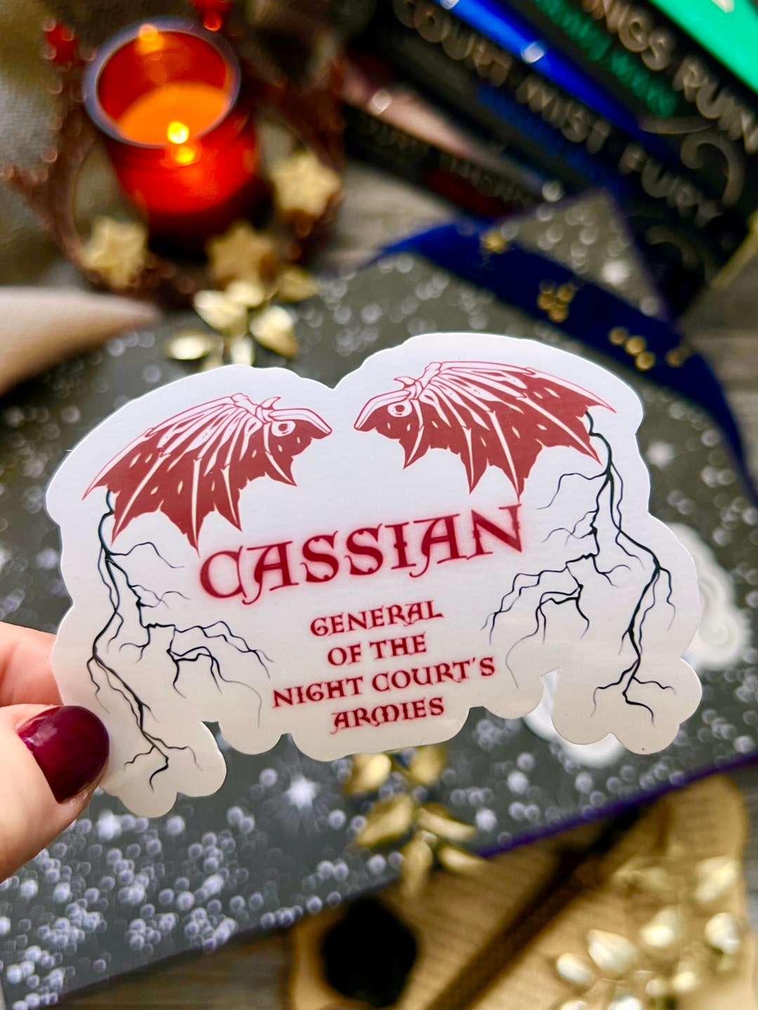 Cassian ACOTAR Sticker | Officially Licensed | Illyrian Warrior | Bat ...