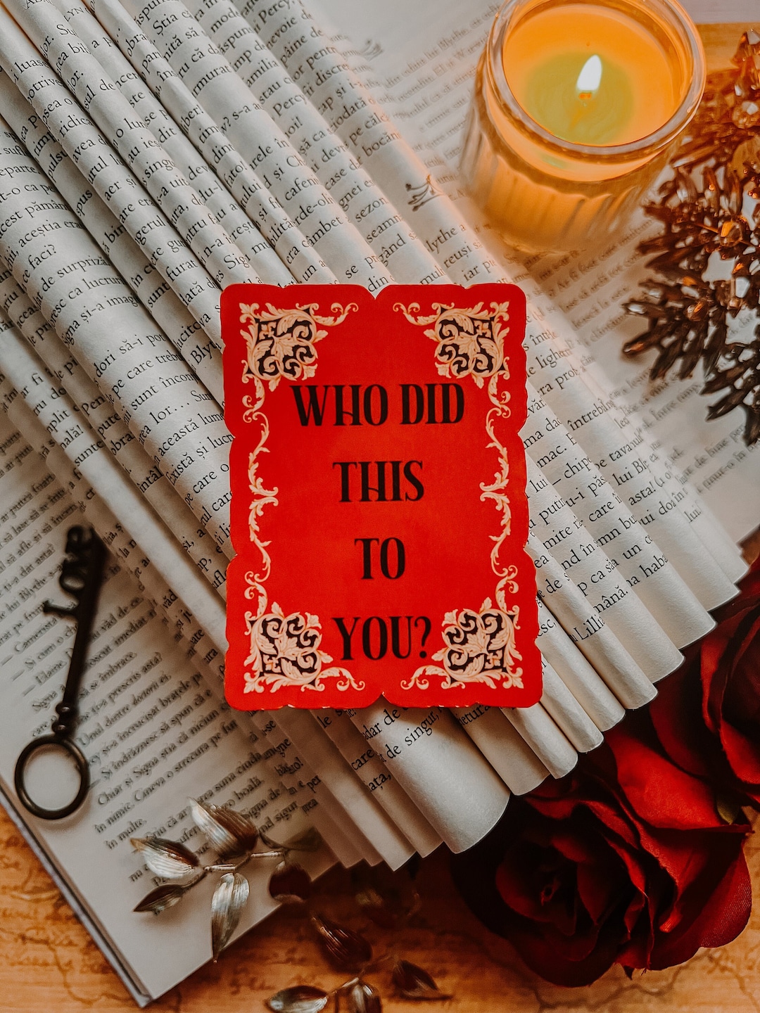 Bookish Sticker: "who Did This to You?" Waterproof Vinyl Decal - Etsy