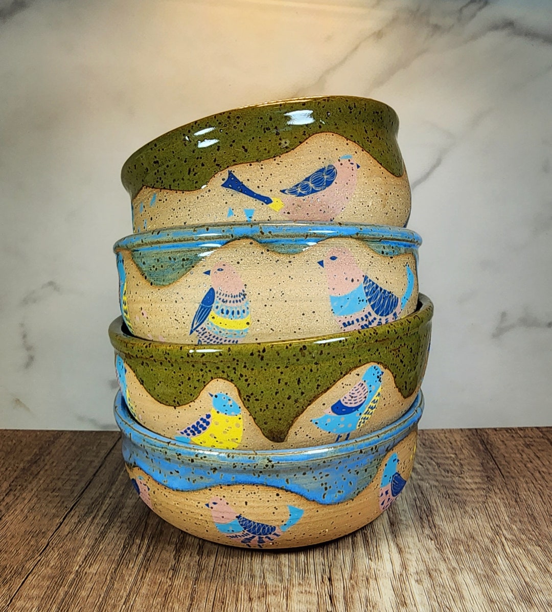 Bird Themed Bowls - Handmade Pottery - Etsy